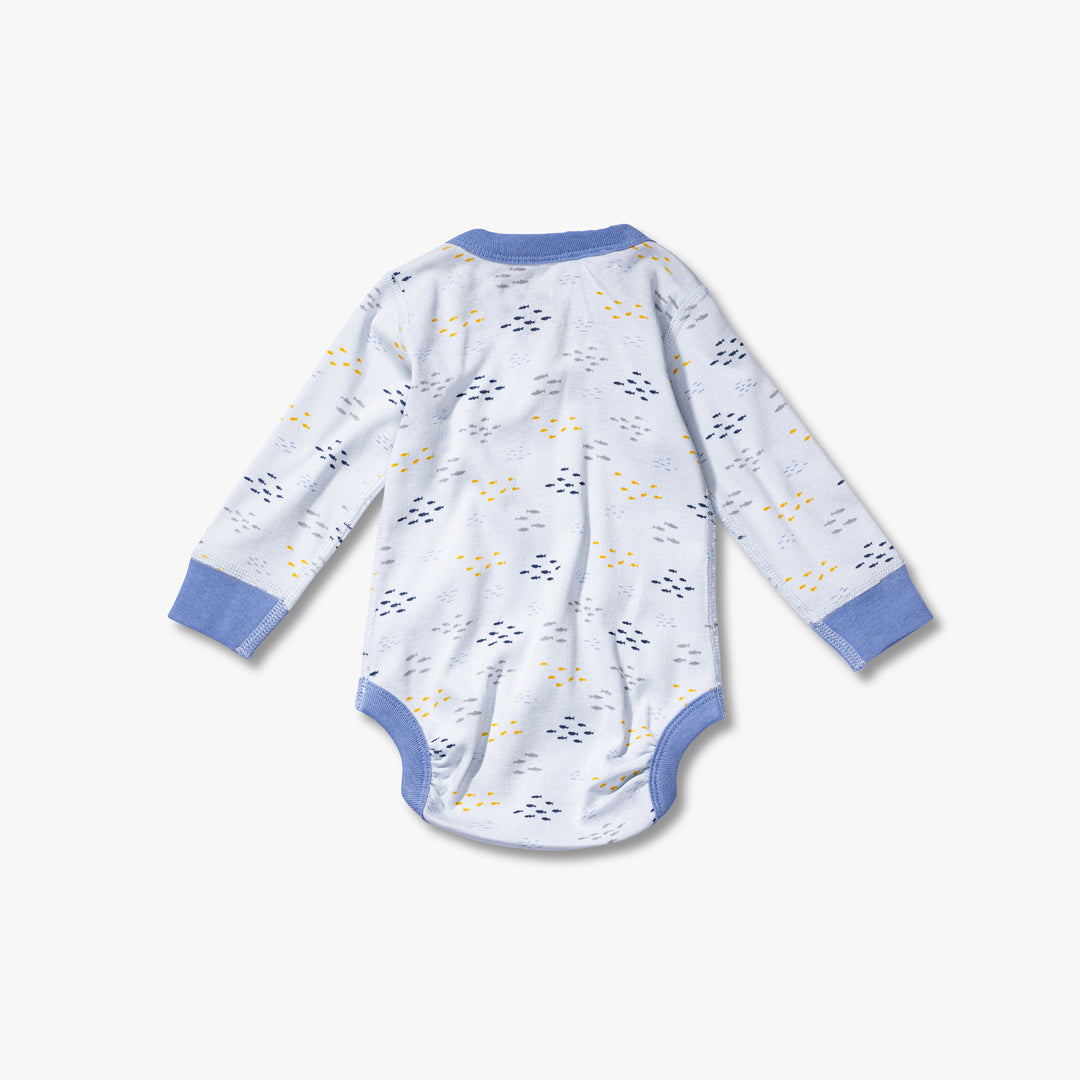 Organic Baby Bodysuit - Sardines : Sapling Child
