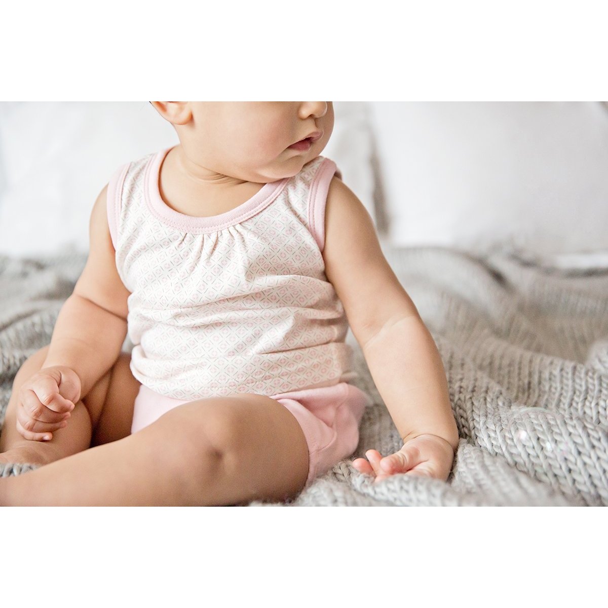 Pink Organic Baby Tank Top : Sapling Child Canada